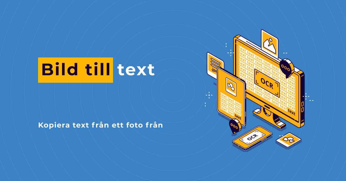 Bild till Text - Kopiera Text Från Bild